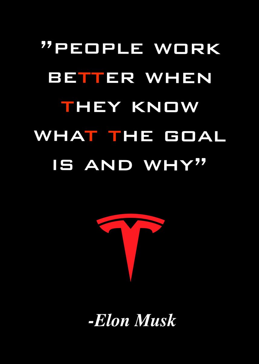 'Elon Musk Quotes' Poster, picture, metal print, paint by Art Creating ...