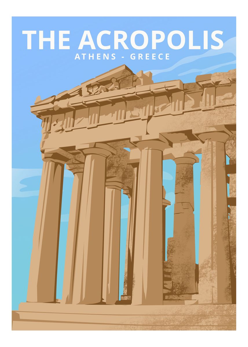 'Acropolis Athens Greece' Poster, picture, metal print, paint by ...