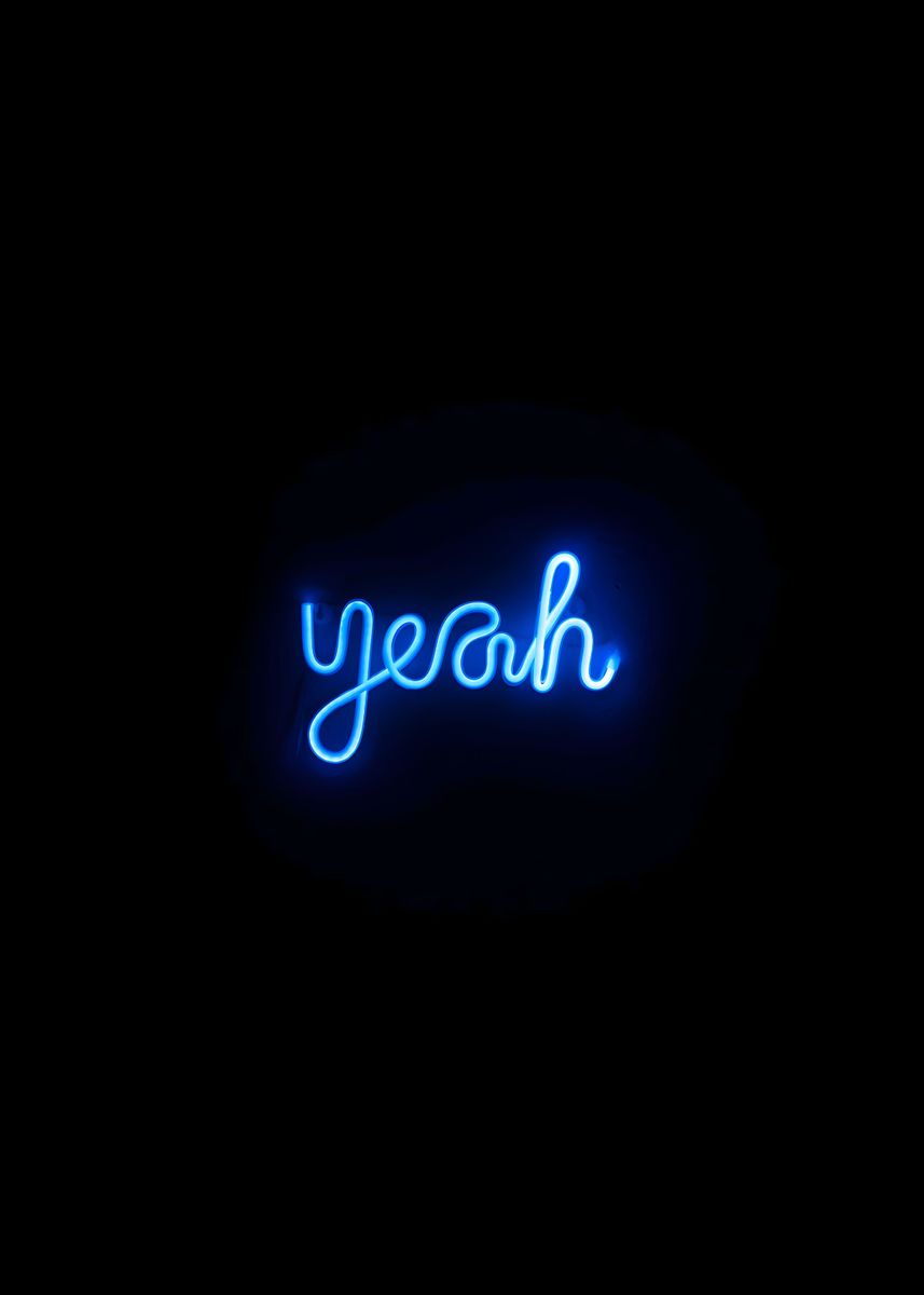 'neon text' Poster, picture, metal print, paint by Dominik Domen | Displate