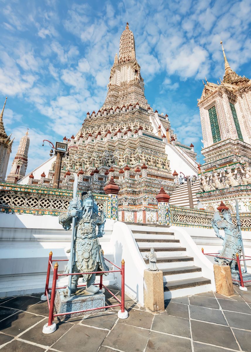 'Wat Arun' Poster, picture, metal print, paint by Mango Art | Displate