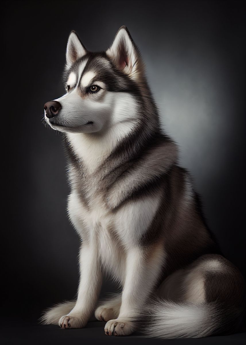 'Husky' Poster, picture, metal print, paint by Mesh | Displate