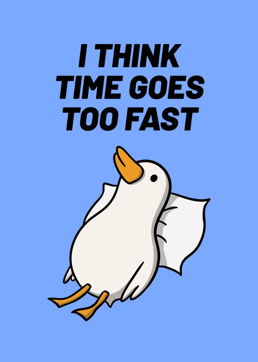 'Overthinking Duck MEME' Poster, picture, metal print, paint by ...