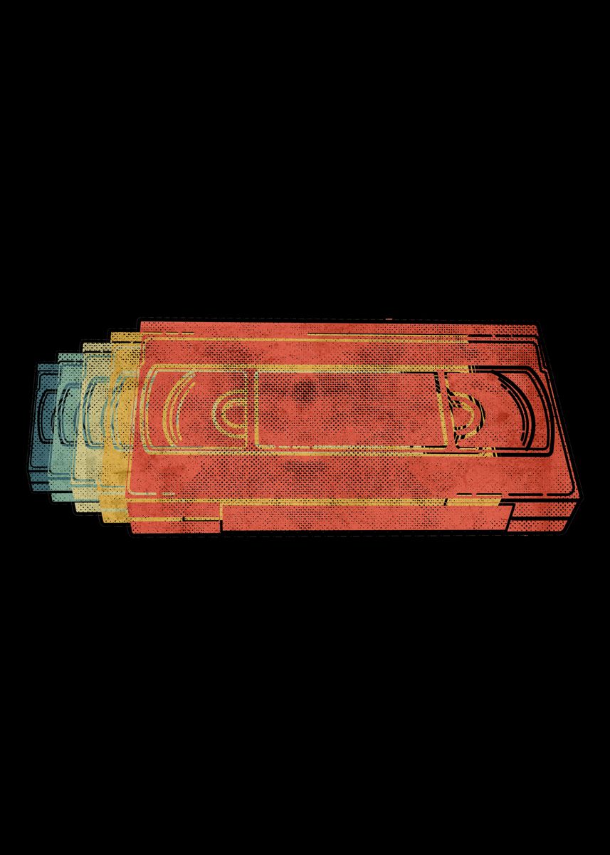 'VHS Tape Retro Vintage' Poster, picture, metal print, paint by El ...