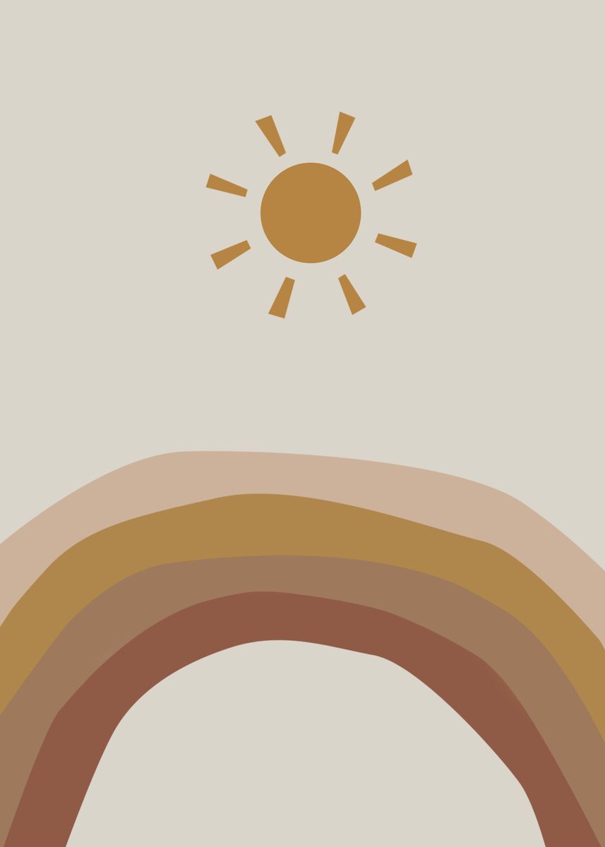 'minimalist rainbow' Poster, picture, metal print, paint by Azlan ...