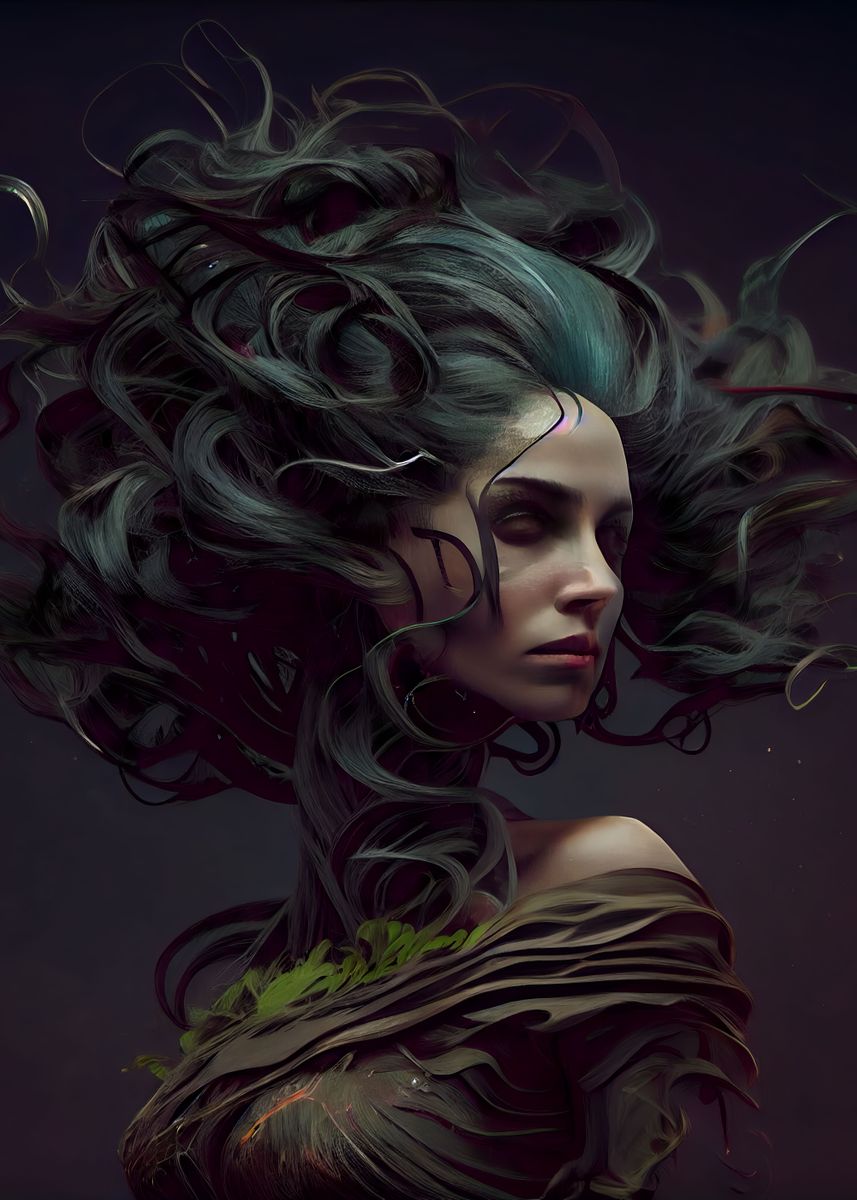 'Gorgon' Poster, picture, metal print, paint by PixelBloke | Displate