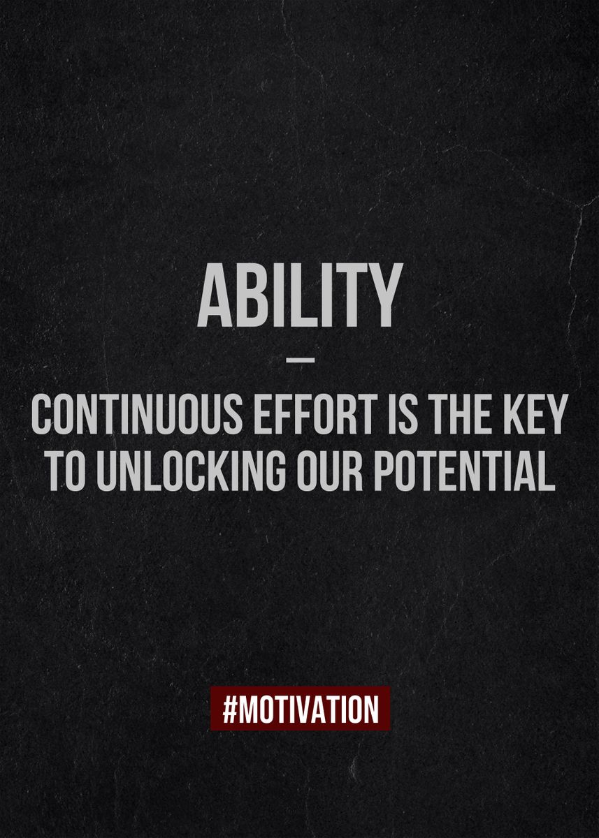 'ability' Poster, picture, metal print, paint by Muerller Inspiration ...