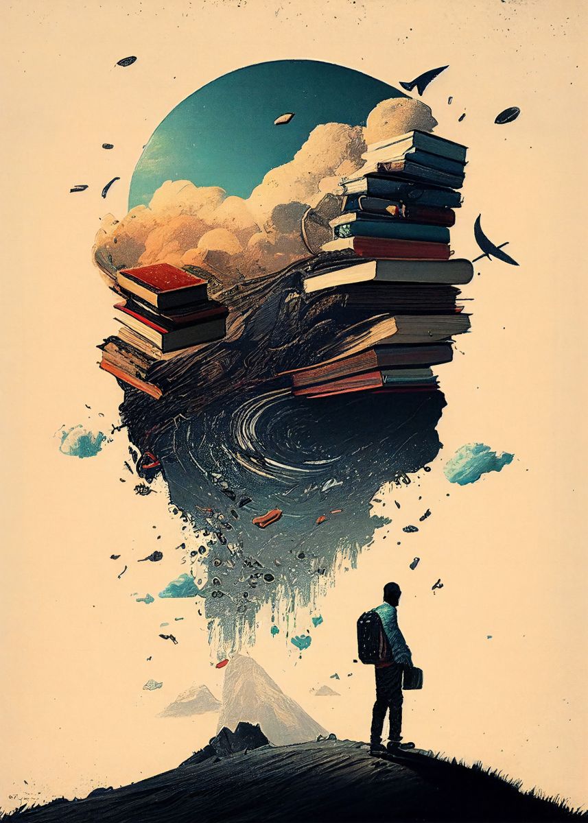 'Adventure in a book' Poster, picture, metal print, paint by Digital ...