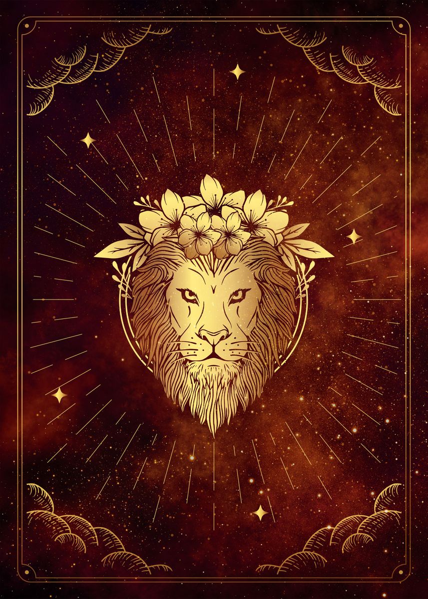 'Tarot the Lion 2' Poster, picture, metal print, paint by Michael ...