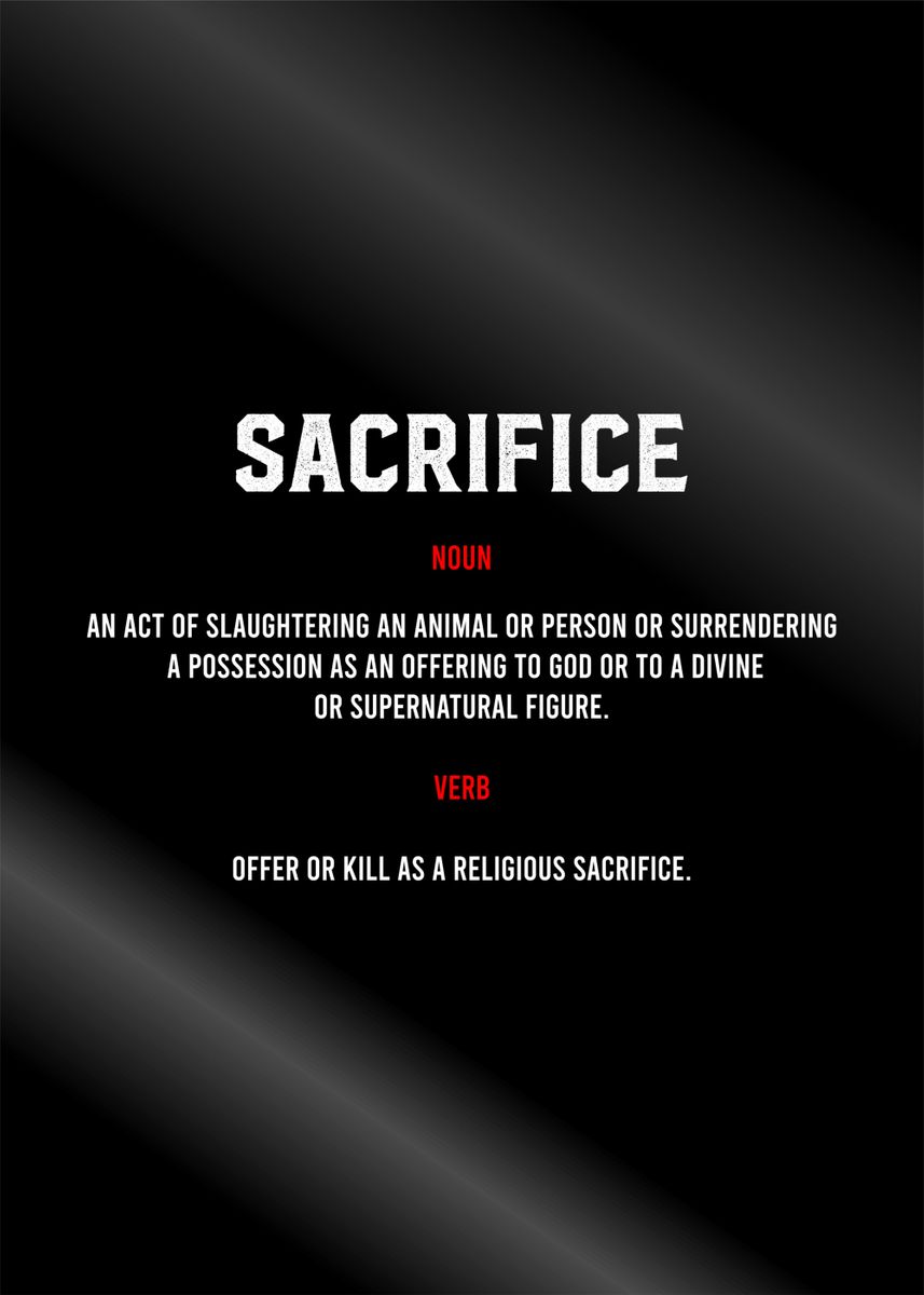 'sacrifice' Poster, picture, metal print, paint by Bestselling Displate ...