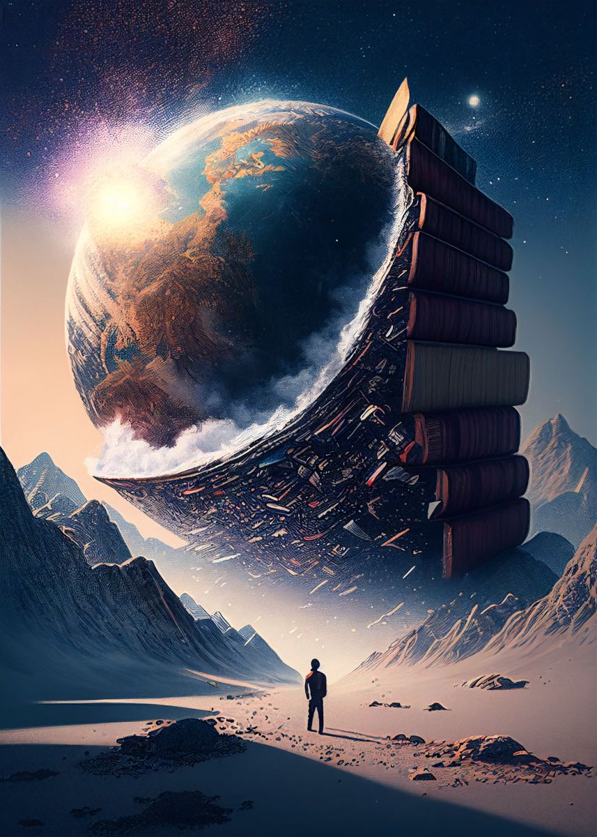 'Adventure in a book' Poster, picture, metal print, paint by Digital ...