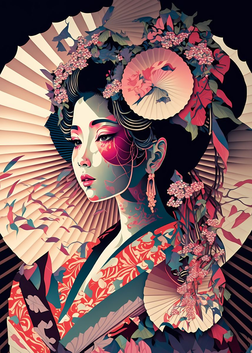 'Japan Cyberpunk Girl' Poster, picture, metal print, paint by your ...