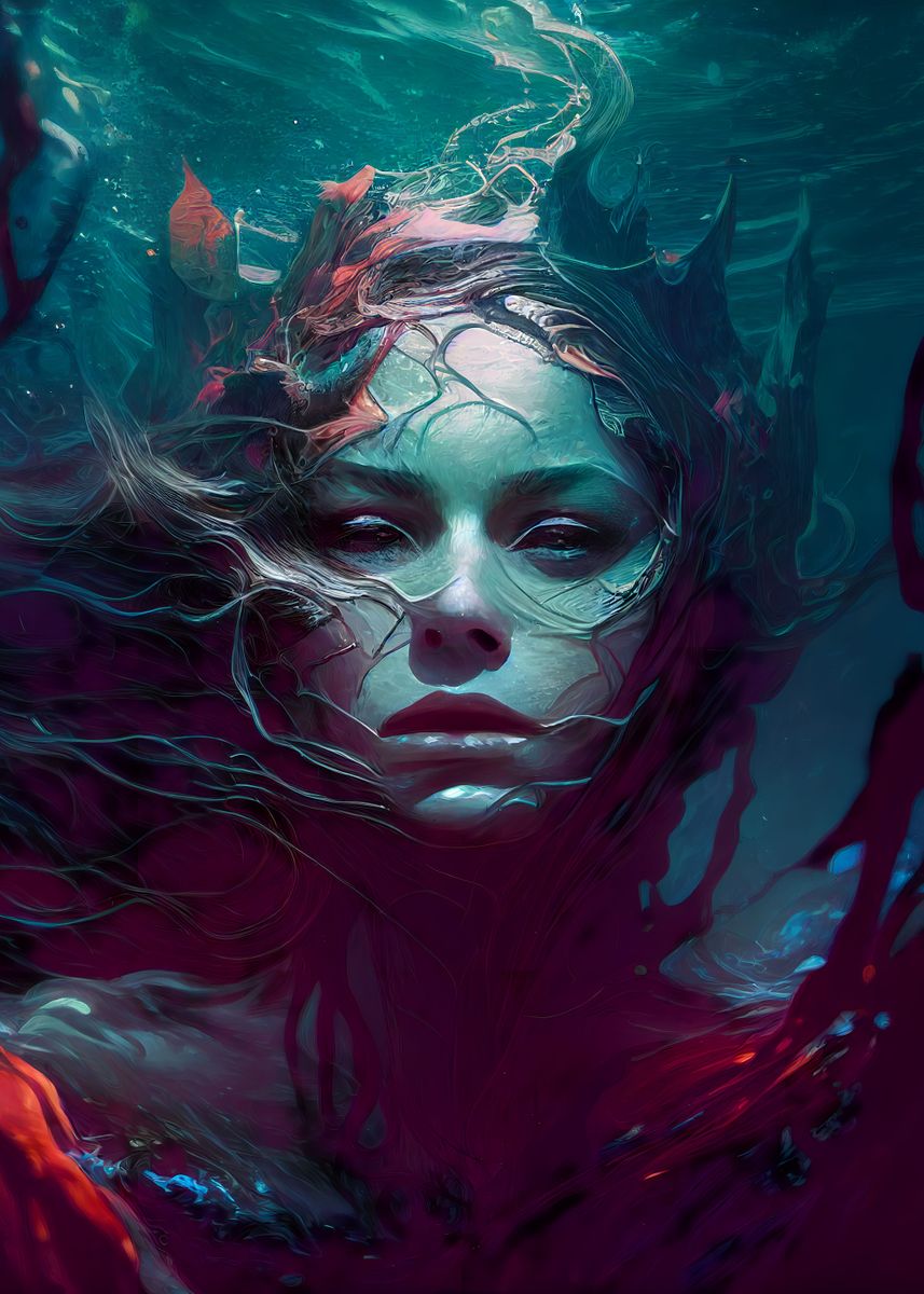 'Siren' Poster, picture, metal print, paint by PixelBloke | Displate