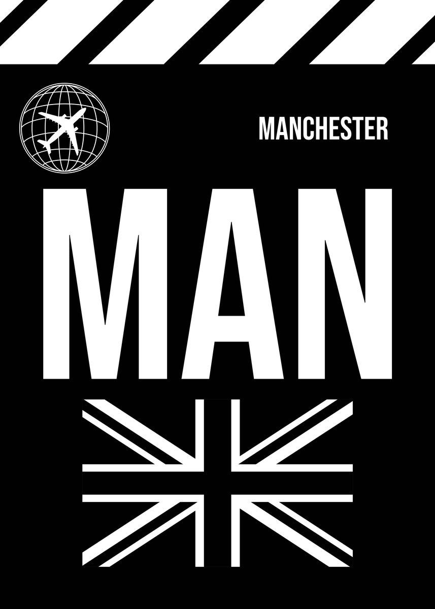 'MAN MANCHESTER UK' Poster, picture, metal print, paint by Atomic ...