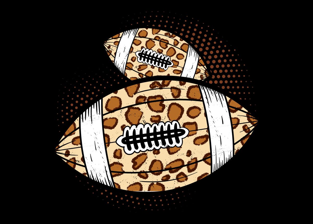 'Leopard American Football' Poster by professionaldesigns | Displate