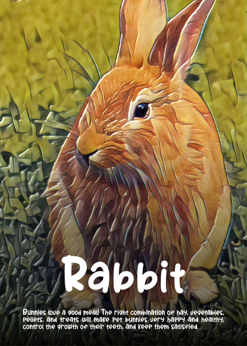 'Rabbit Painting' Poster, picture, metal print, paint by Jon Polly ...