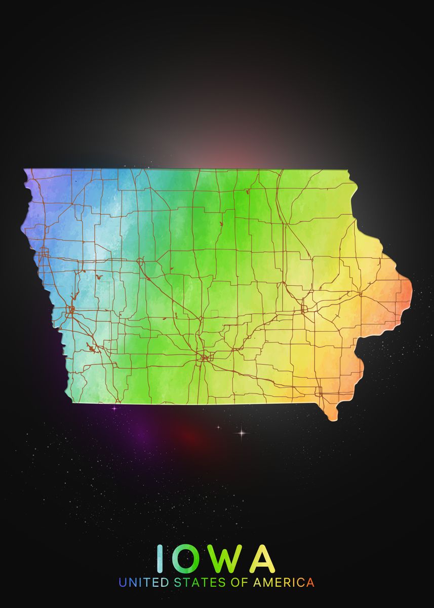 'Lowa USA' Poster, picture, metal print, paint by Terrance Seay | Displate