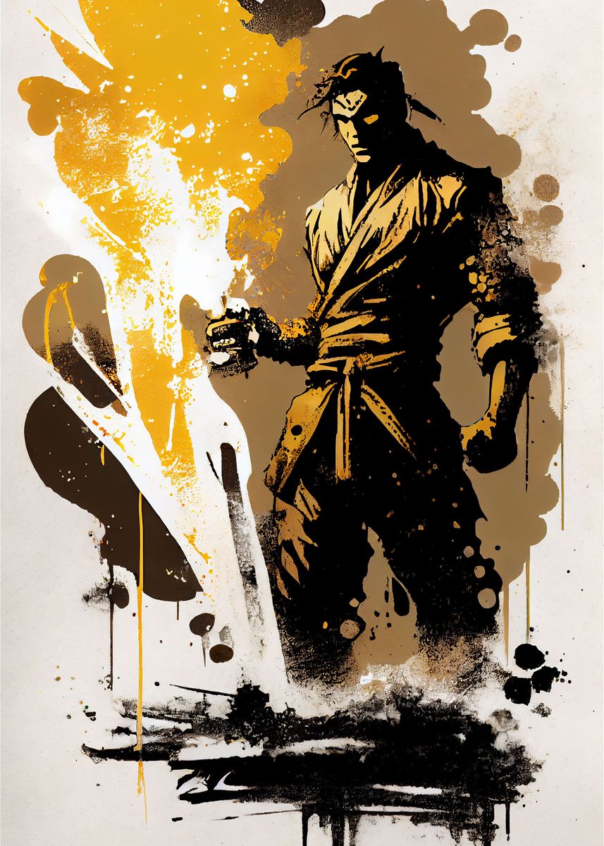 'Kung fu fighter' Poster, picture, metal print, paint by Bofferding ...