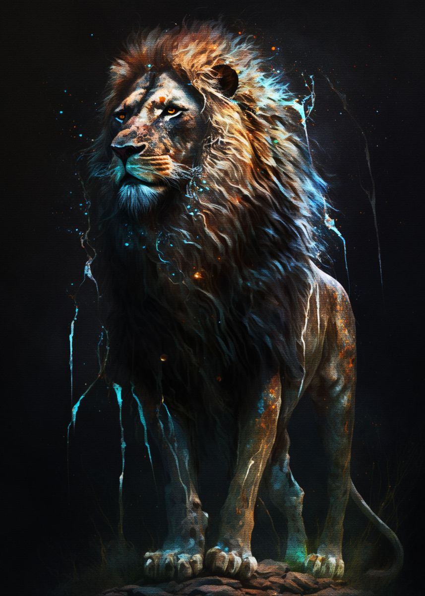 'Painting Leo' Poster, picture, metal print, paint by Muh Asdar | Displate