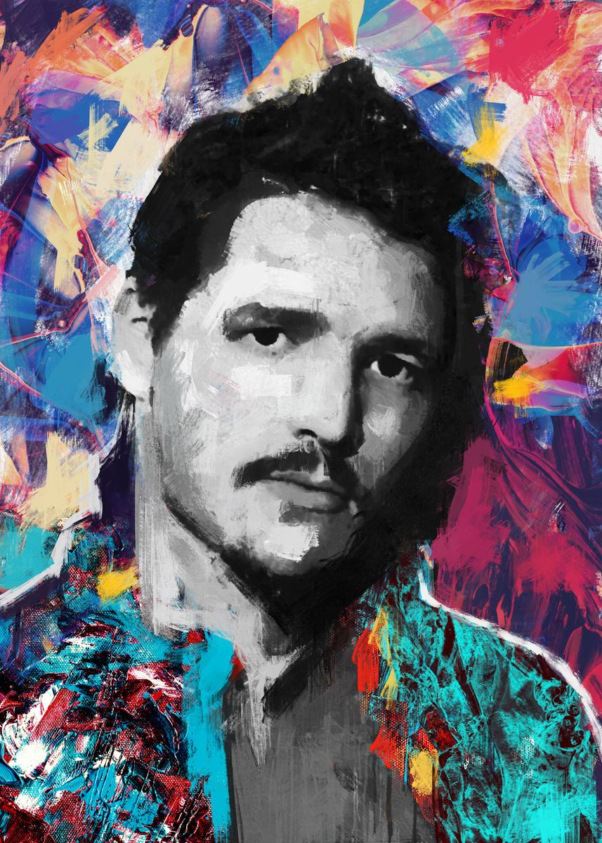 'Pedro Portrait' Poster, picture, metal print, paint by Ishan Mishra | Displate