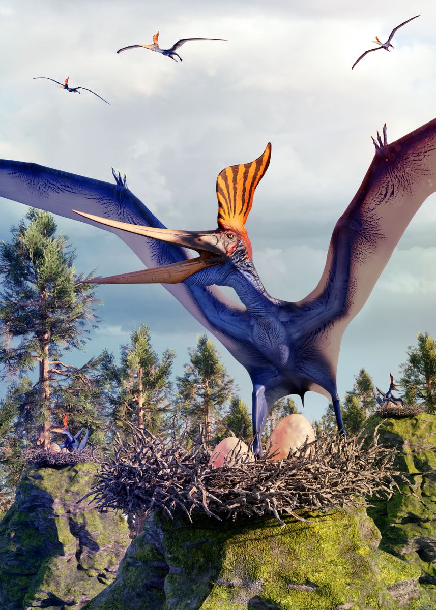 'Pterodactyl dinosaur' Poster, picture, metal print, paint by Gigi Bgm ...