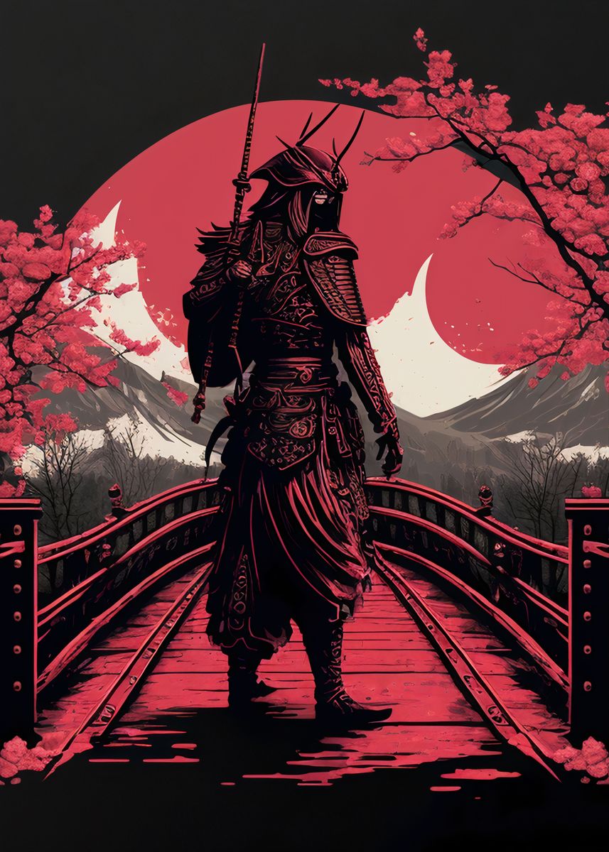 ' Samurai' Poster, picture, metal print, paint by Graphic Japanese ...