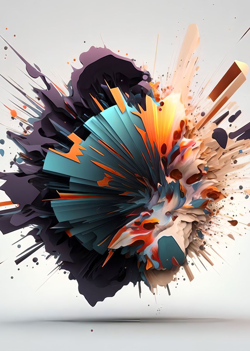 'Modern Digital Abstract' Poster, picture, metal print, paint by ...