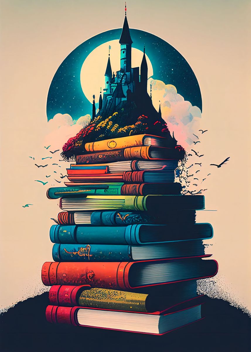 'Adventure in a book' Poster, picture, metal print, paint by Digital ...