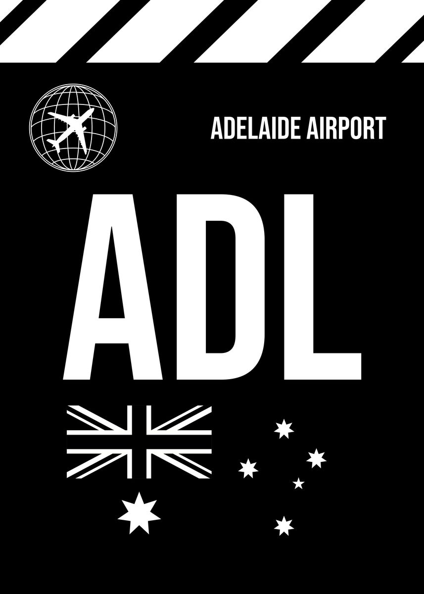 'ADL ADELAIDE AUSTRALIA' Poster, picture, metal print, paint by Atomic ...