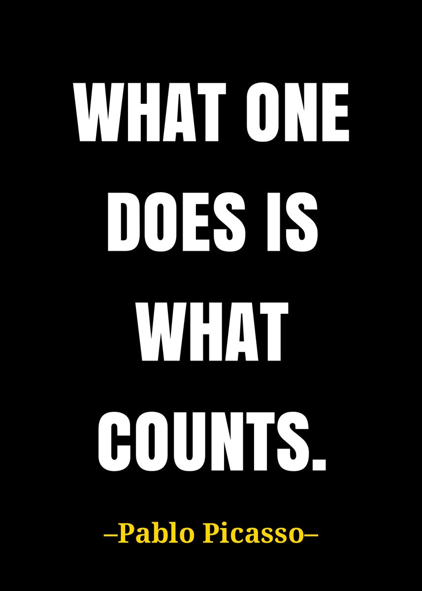 'Pablo Picasso quote' Poster, picture, metal print, paint by Gembull ...