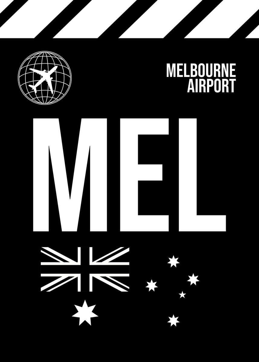 'MEL MELBOURNE AUSTRALIA' Poster, picture, metal print, paint by Atomic ...