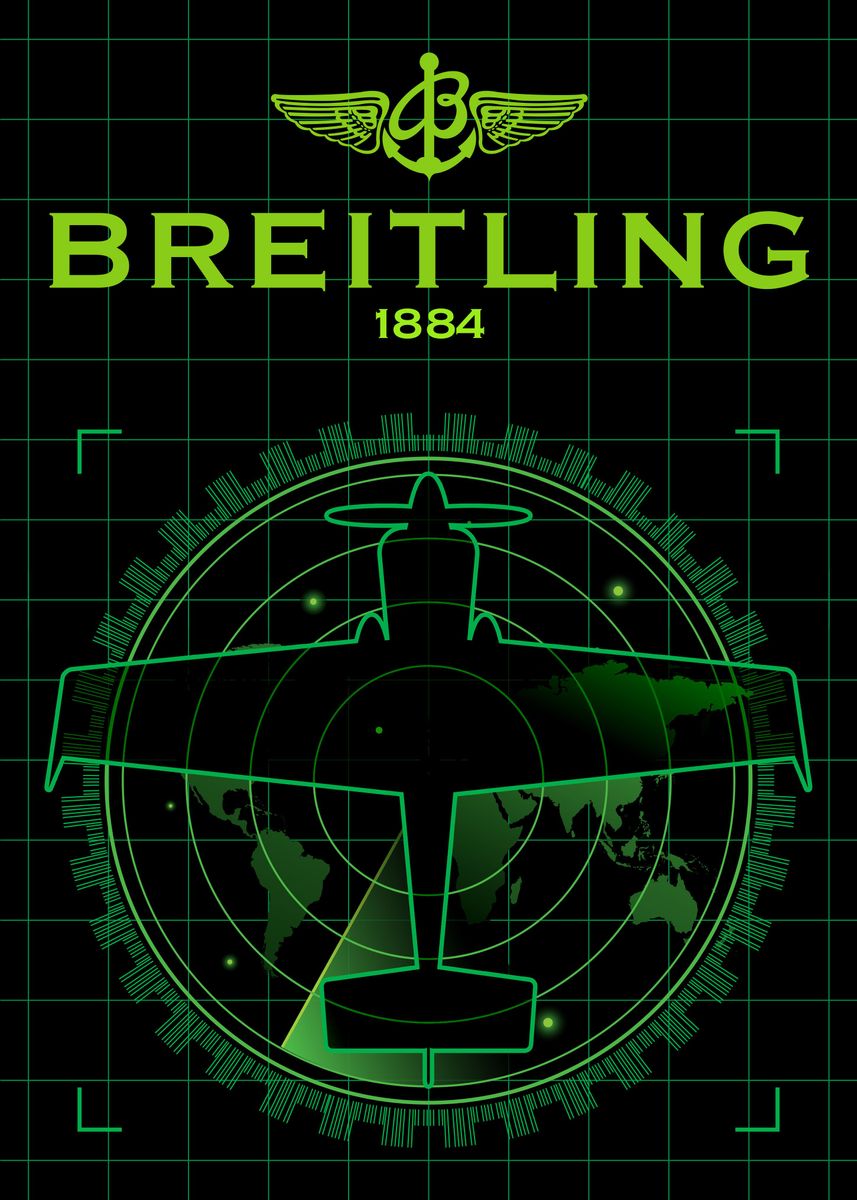 'Breitling Retro Airplane ' Poster, picture, metal print, paint by ...