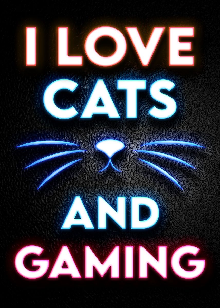 'Neon Gaming Poster' Poster, picture, metal print, paint by Reality Art ...