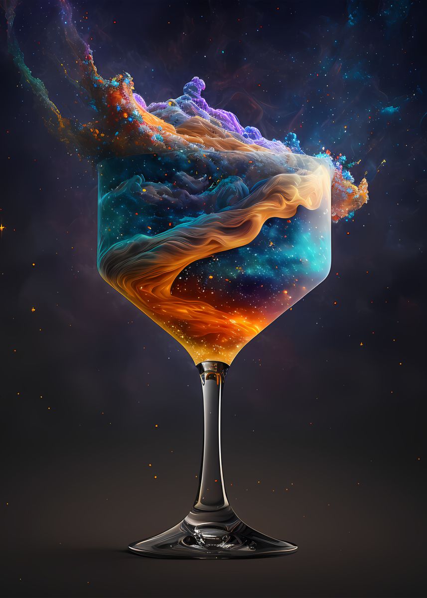 'Space cocktail ' Poster, picture, metal print, paint by Japanese art ...