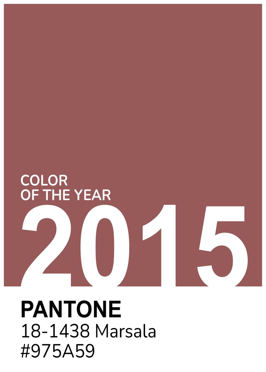 'Pantone of the Year 2015' Poster, picture, metal print, paint by ...