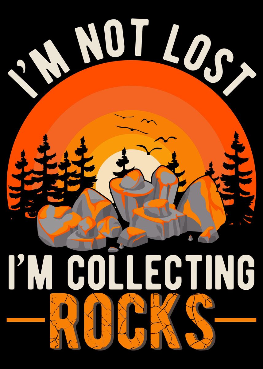 'Geologist Rock Collecting' Poster, picture, metal print, paint by ...