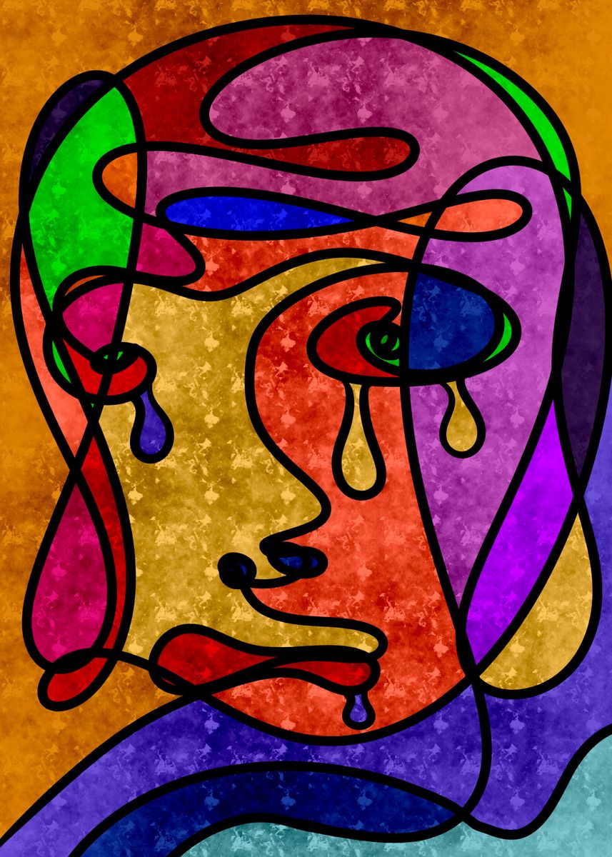 'Abstract face paintings' Poster, picture, metal print, paint by 4 Epic ...