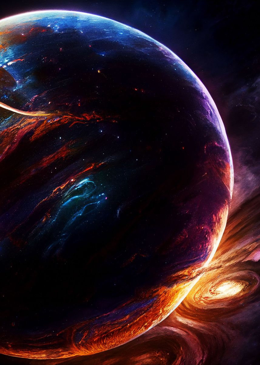 'Colorful Planets' Poster, picture, metal print, paint by Muh Asdar ...