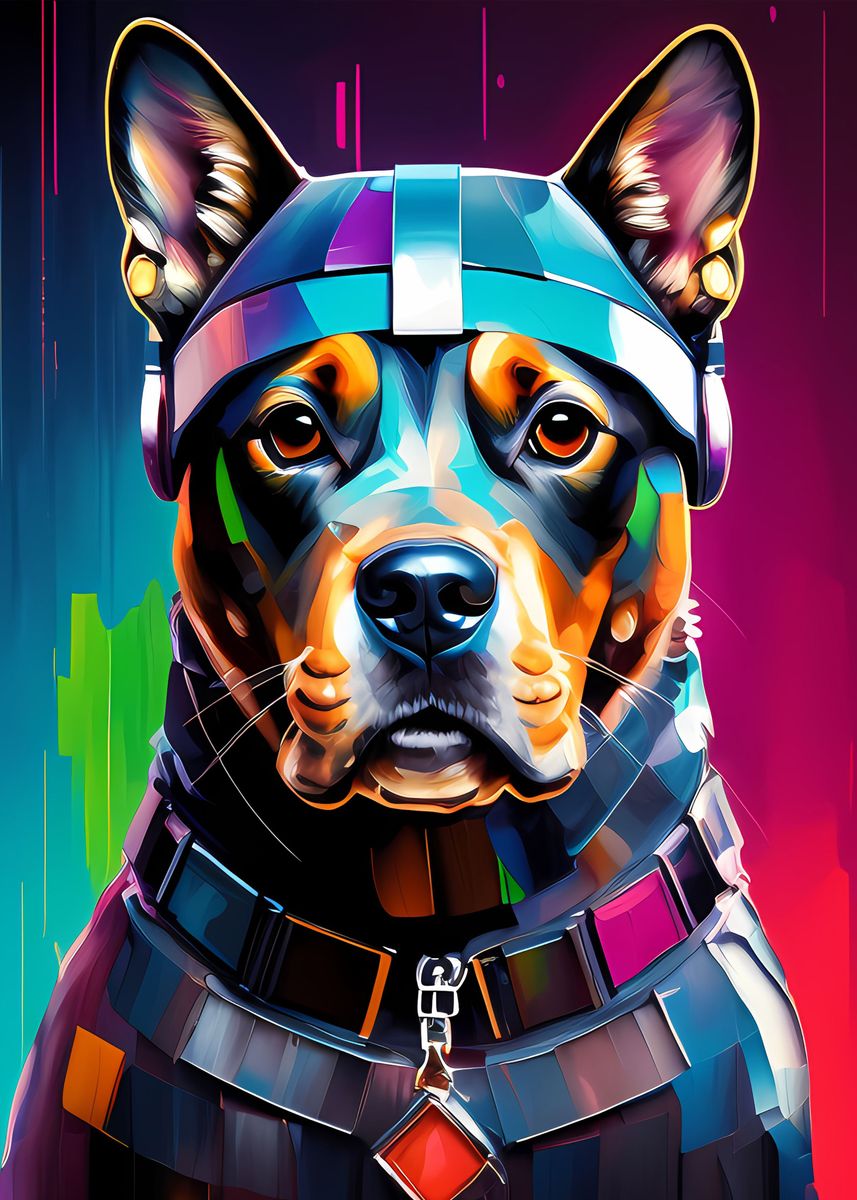 'cute dog' Poster, picture, metal print, paint by erma wati | Displate