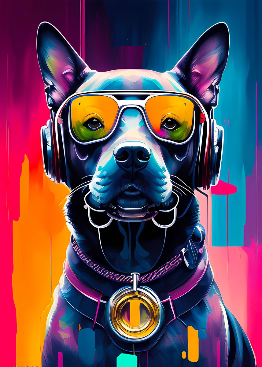 'cute dog' Poster, picture, metal print, paint by erma wati | Displate