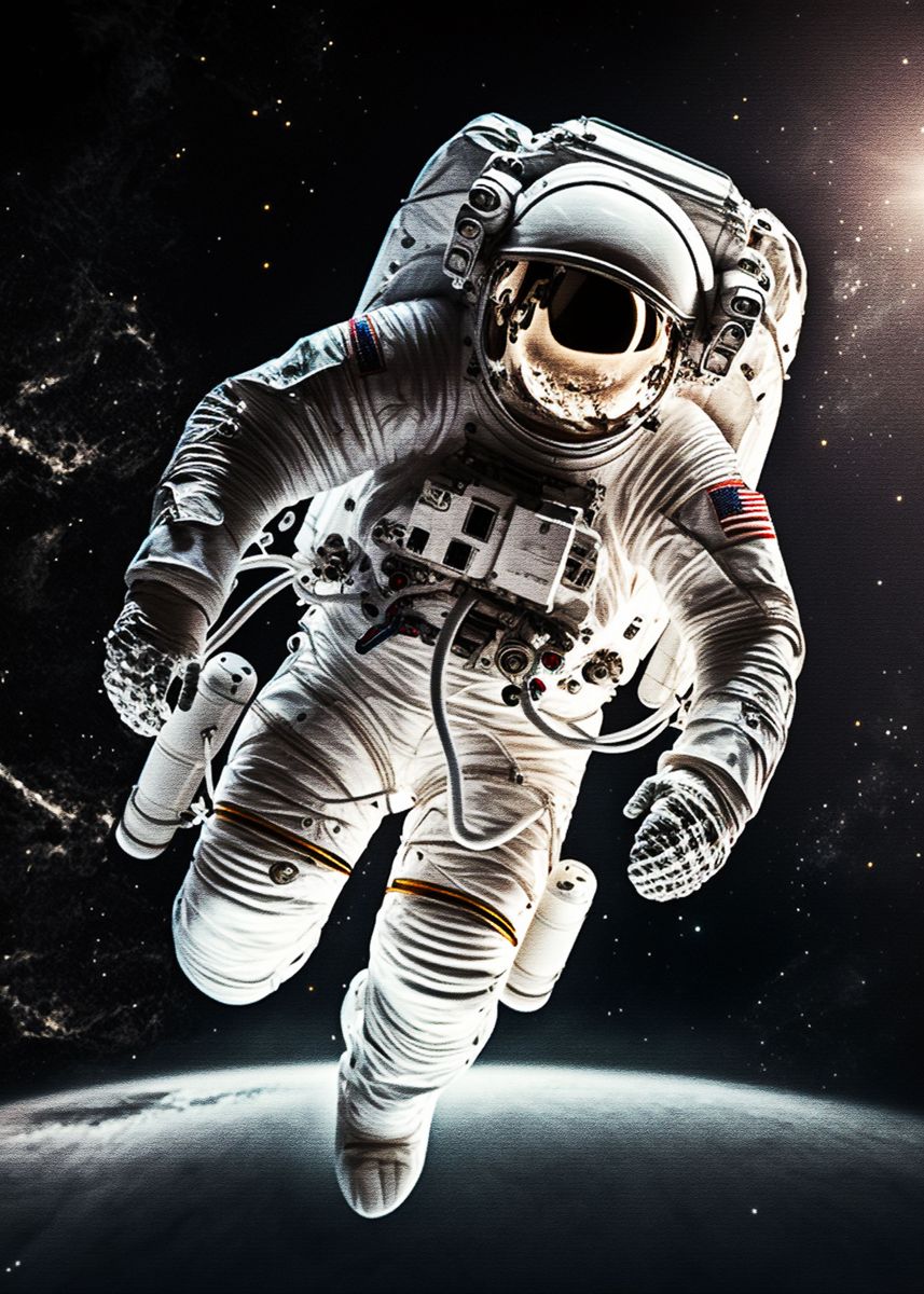 'Space Walk' Poster, picture, metal print, paint by Muh Asdar | Displate