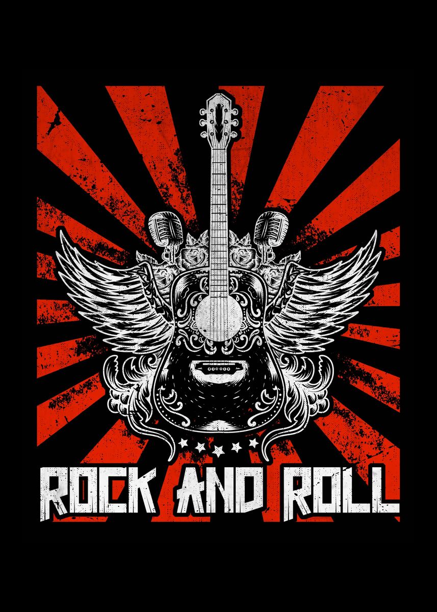 'Guitar Musician Guitarist' Poster, picture, metal print, paint by ...