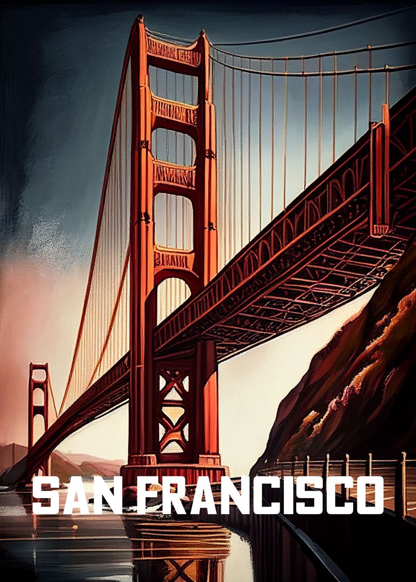 'Golden Gate Bridge' Poster by Mesh | Displate
