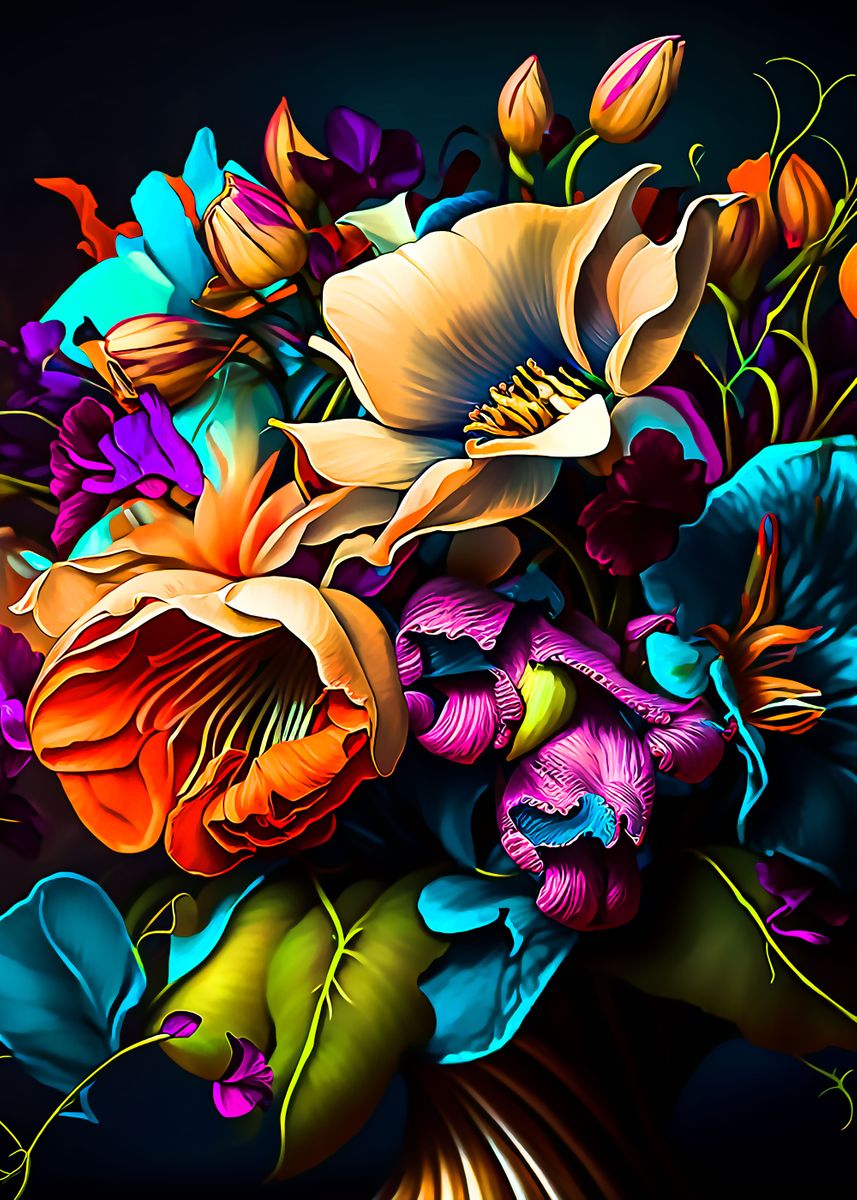 'Flower' Poster by Ties Rosi | Displate