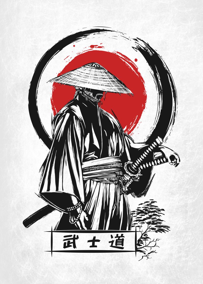 'Samurai Bushido' Poster, picture, metal print, paint by Faissal Thomas ...