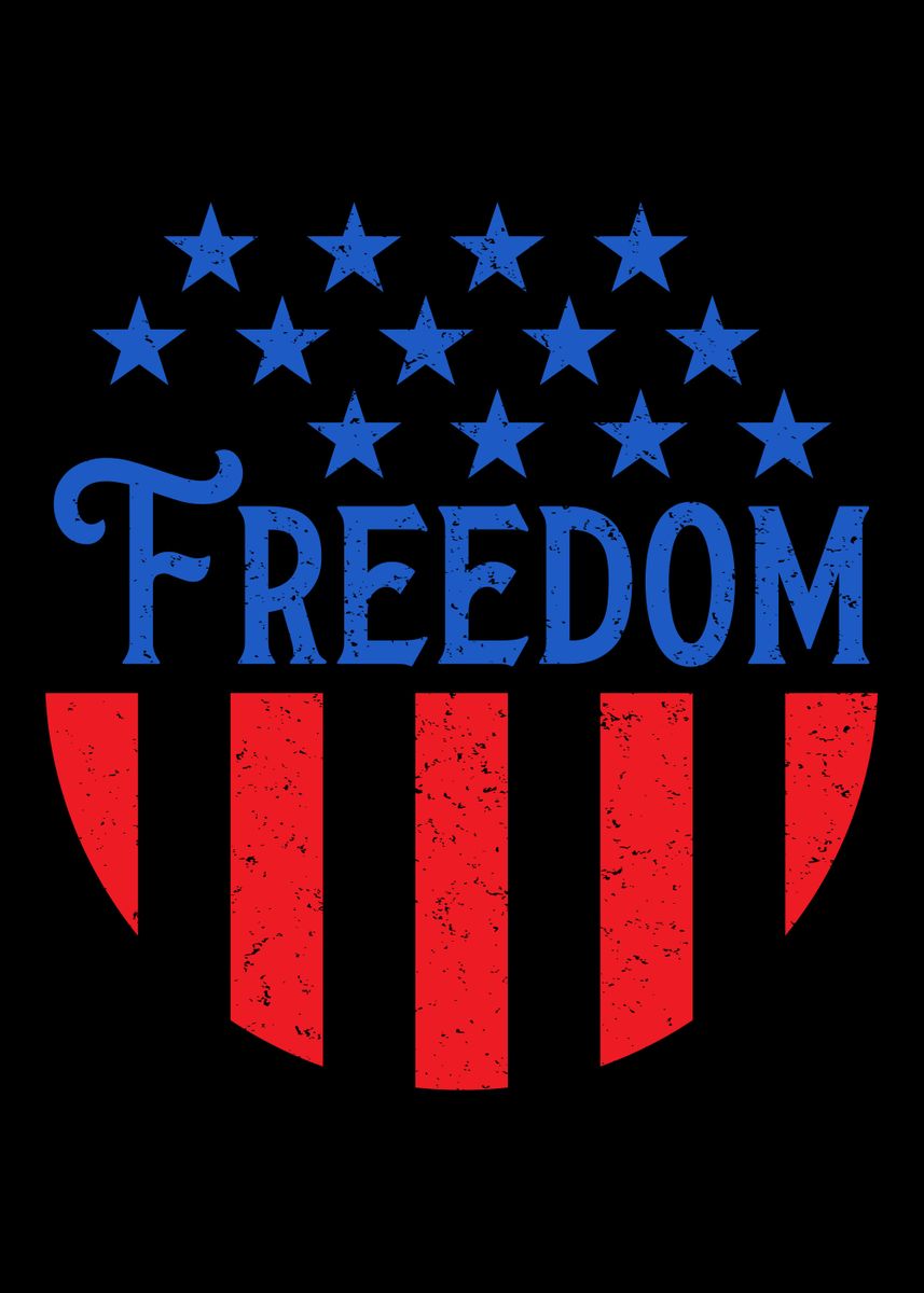 'Freedom' Poster, picture, metal print, paint by crbn design | Displate