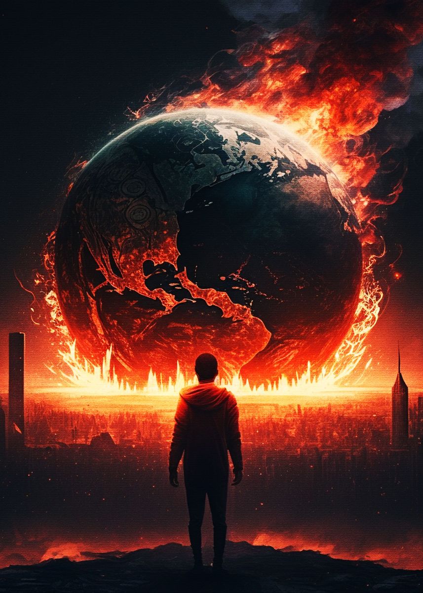 'The world is on fire' Poster, picture, metal print, paint by Muh Asdar ...