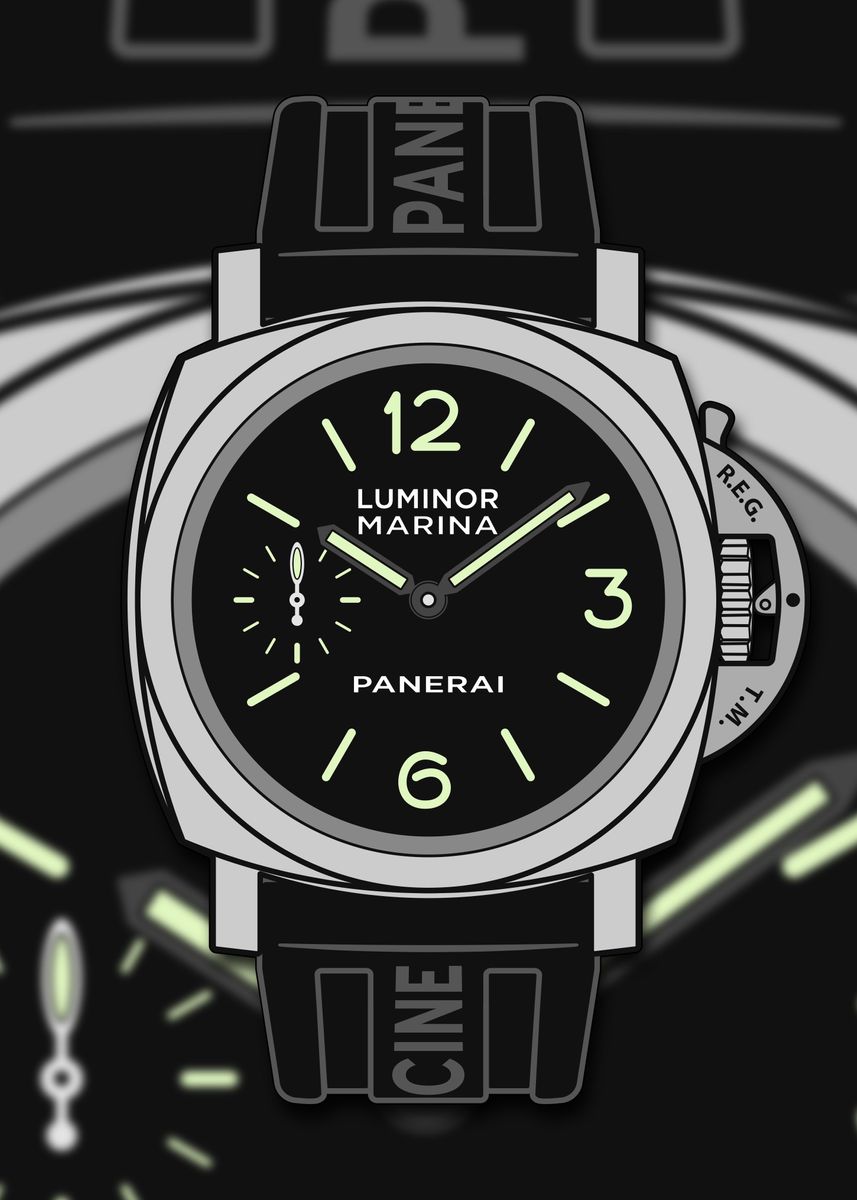 'Luminor marina on Rubber' Poster, picture, metal print, paint by ...