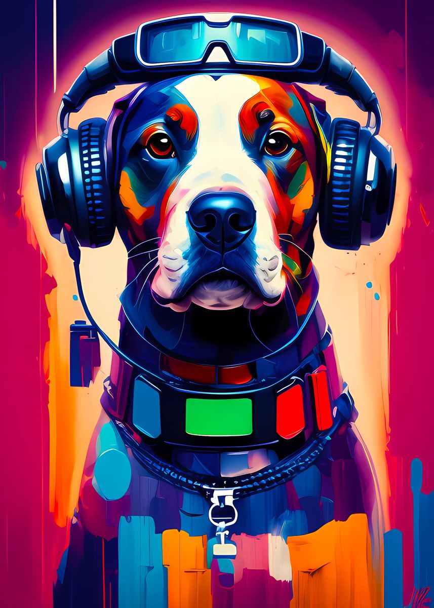 'cute dog' Poster, picture, metal print, paint by erma wati | Displate
