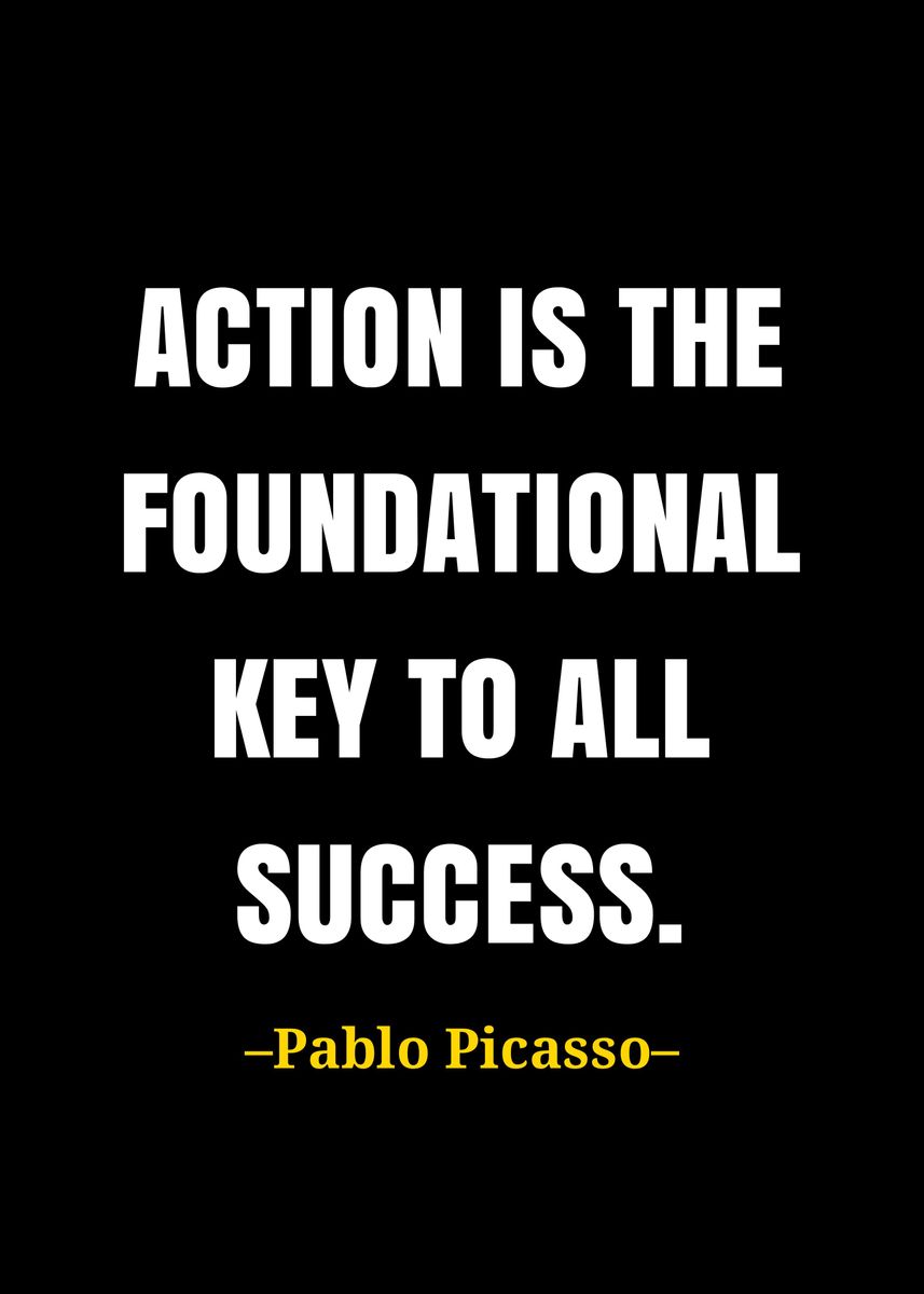 'Pablo Picasso quote' Poster, picture, metal print, paint by Gembull ...