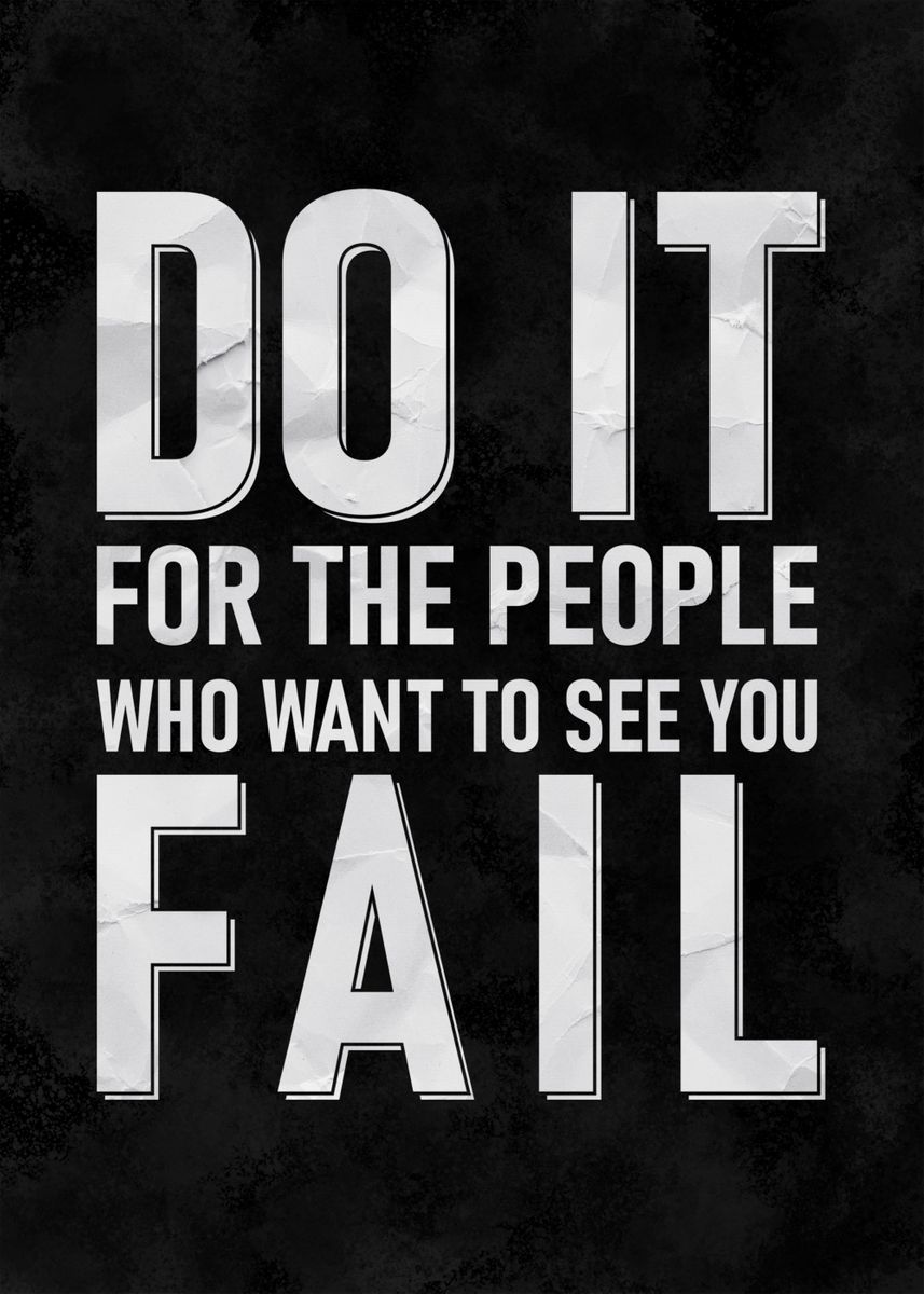 'Do It' Poster, picture, metal print, paint by Musasi ve | Displate